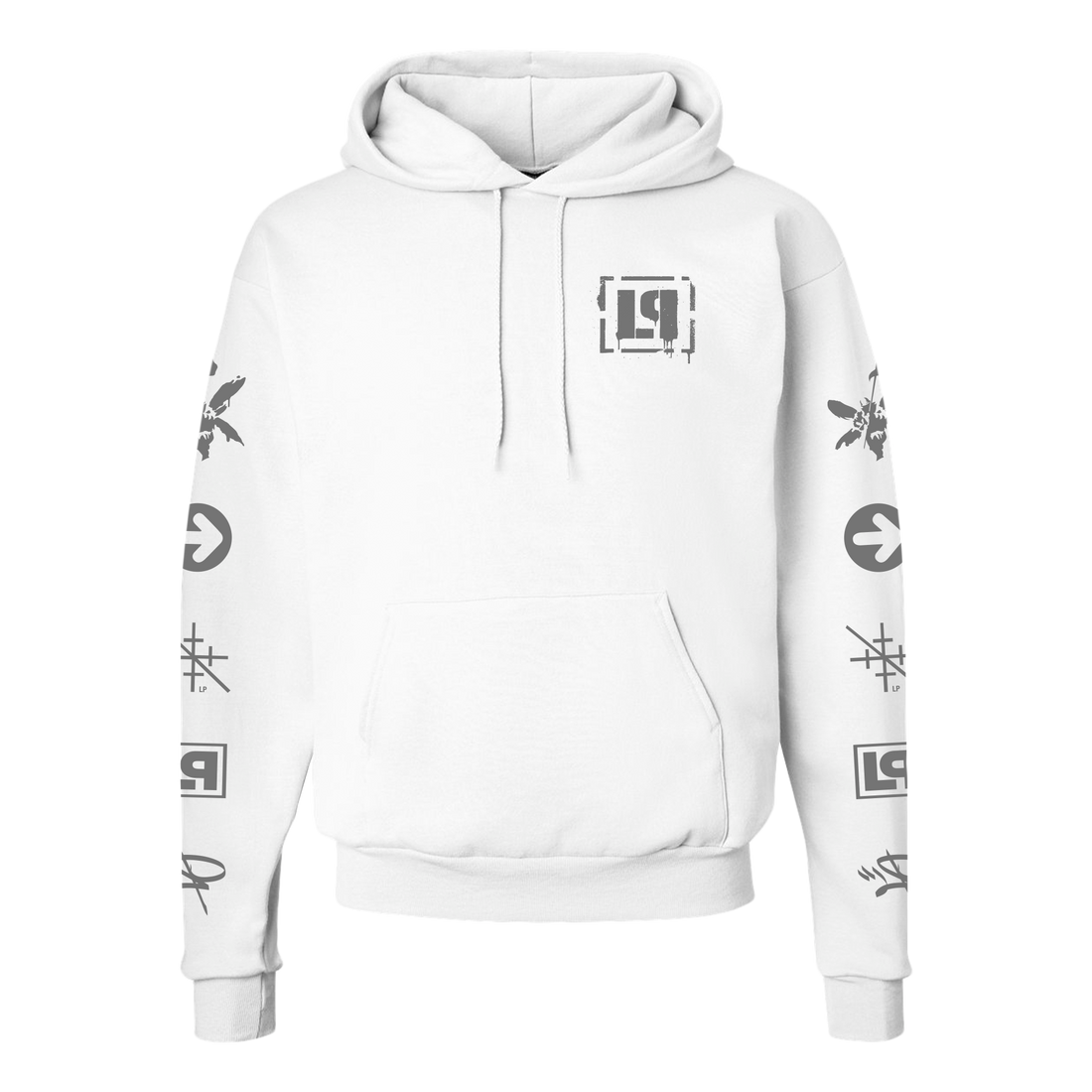 LP Icons White Pullover Hoodie – Linkin Park Store