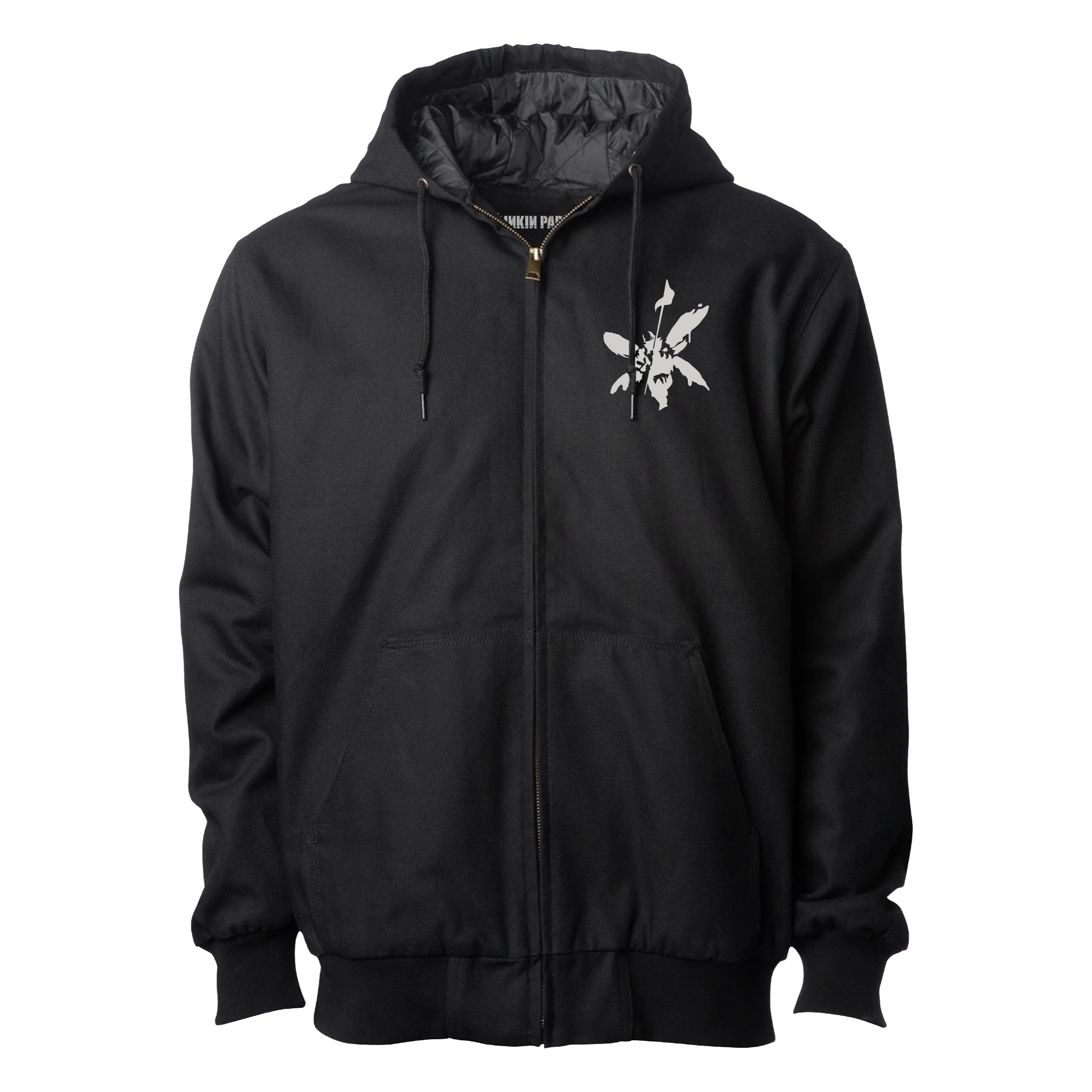 LP Classic Spray Lined Black Work Hoodie – Linkin Park Store